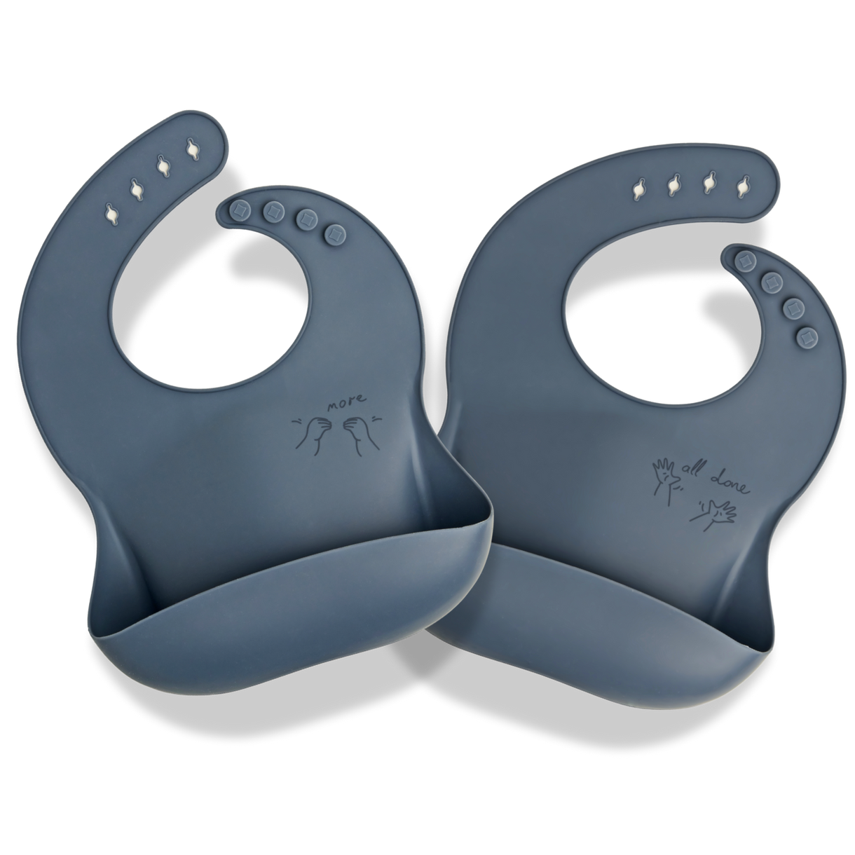 Silicone Baby Bibs with ASL Sign | APLAINR Baby Sign Language Bib ...