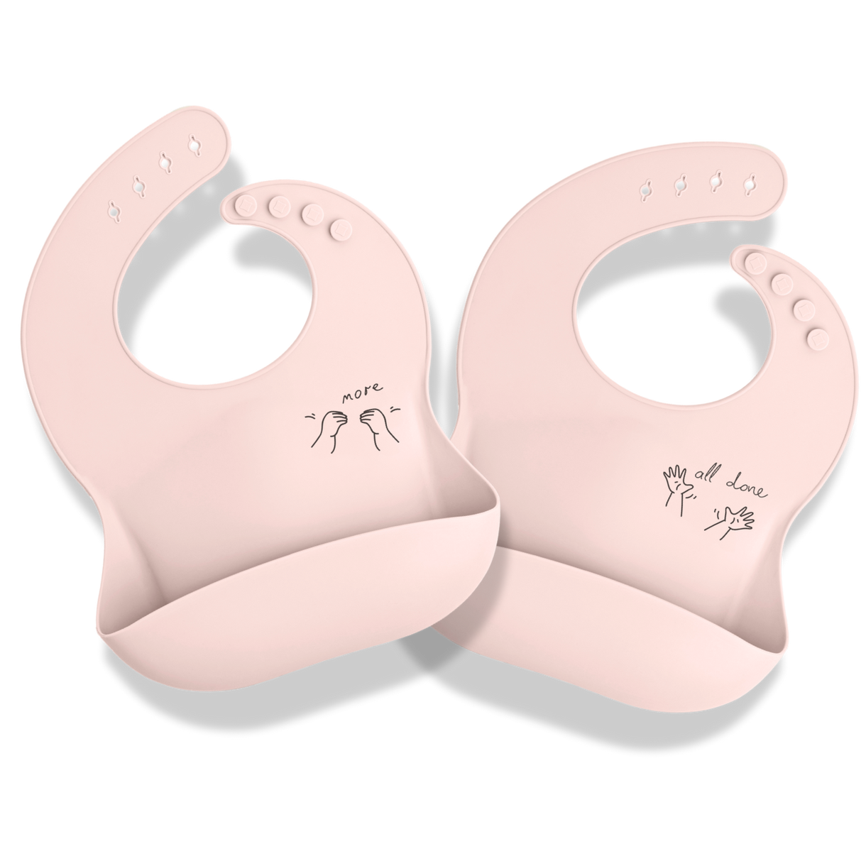 Silicone Baby Bibs with ASL Sign | APLAINR Baby Sign Language Bib ...