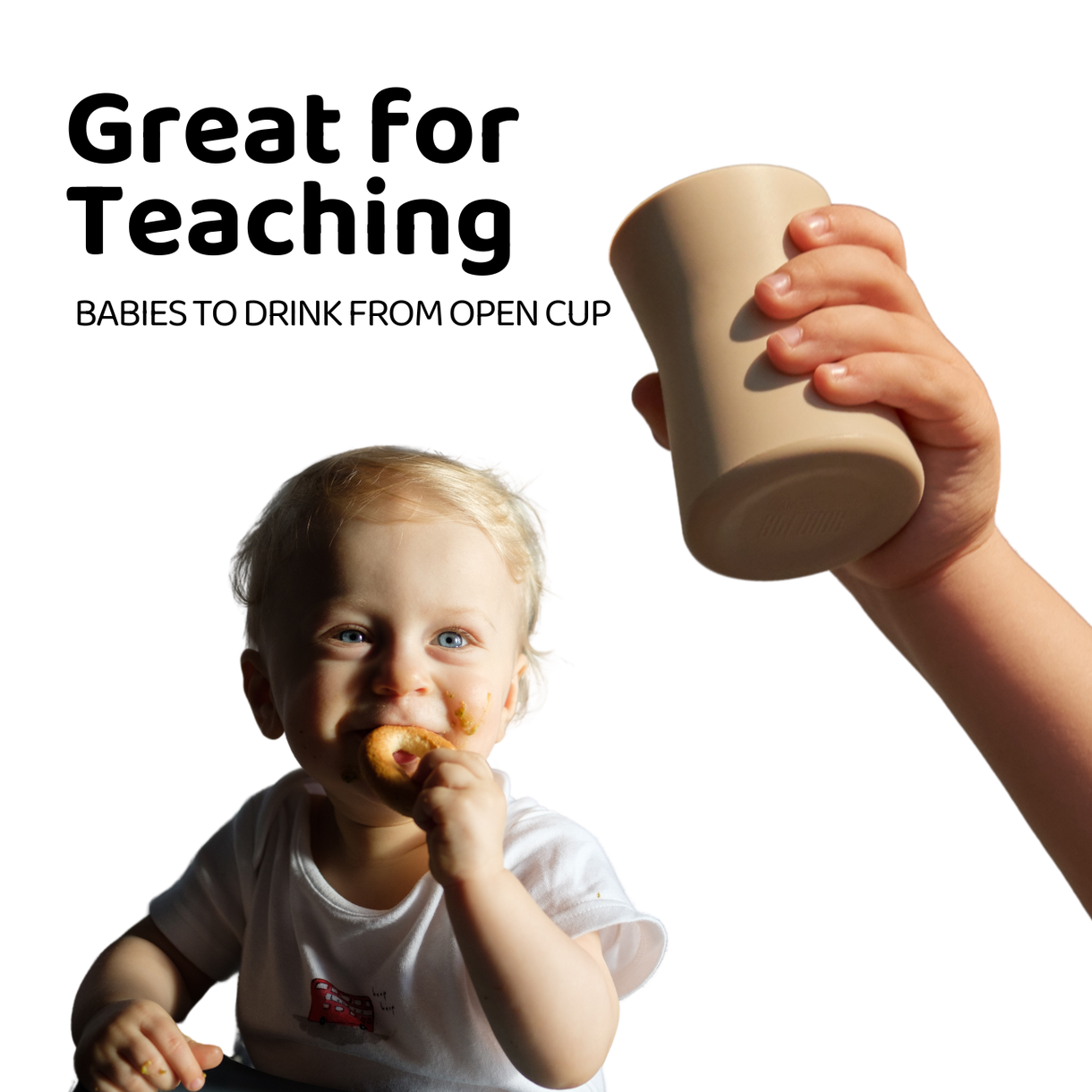 Silicone Open Cups for Babies & Toddlers (Set of 2) | APLAINR Grip Cup ...