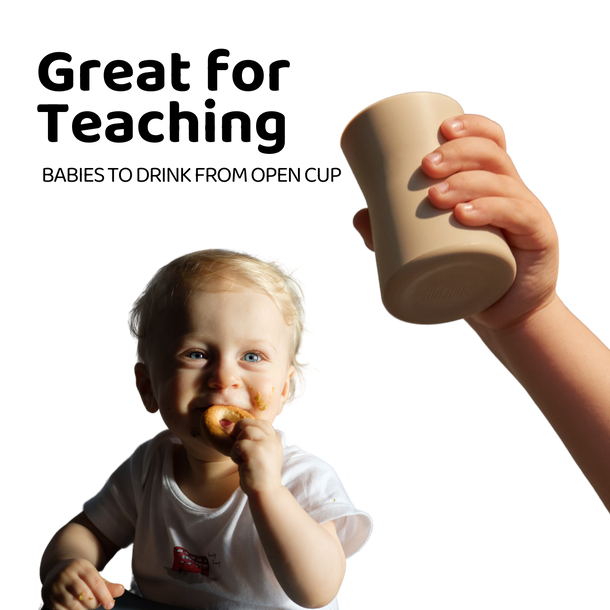 Silicone Open Cups for Babies & Toddlers (Set of 2) | APLAINR Grip Cup ...